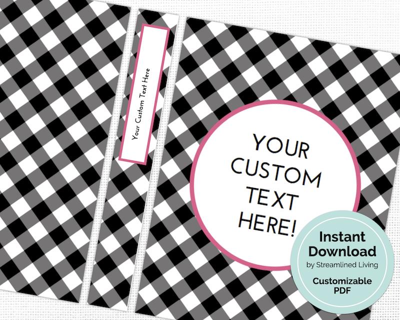 Cool Black And White Binder Covers