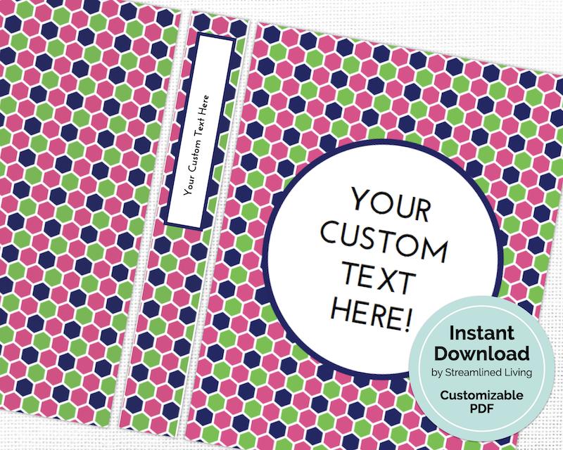 Preppy Printable Binder Covers