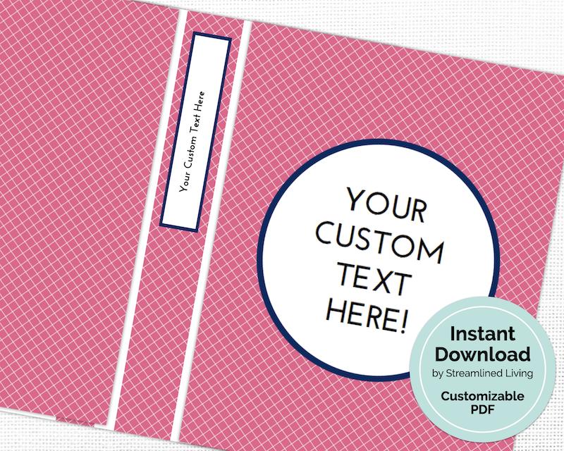 Preppy Printable Binder Covers