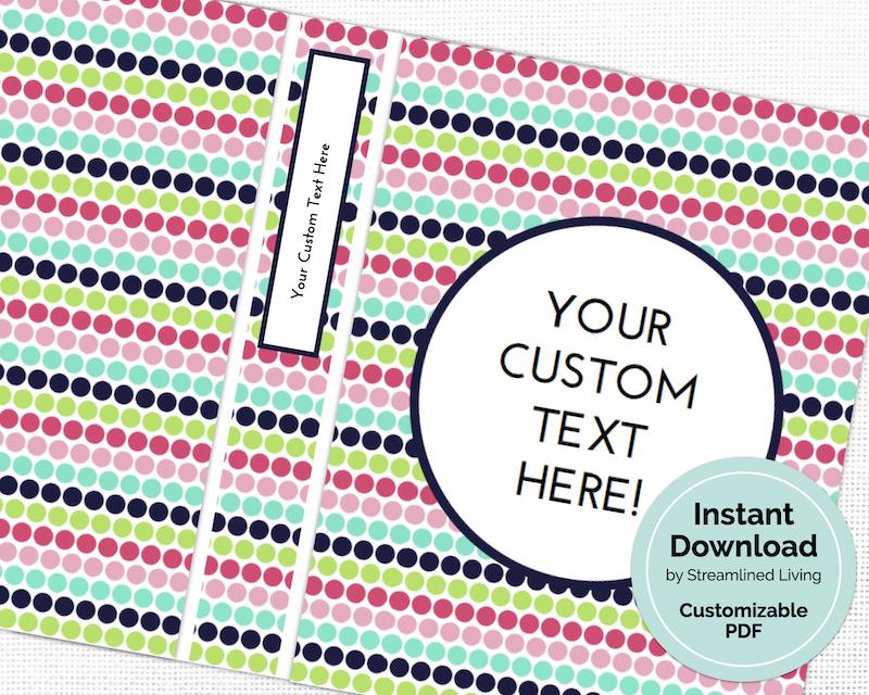 Preppy Printable Binder Covers